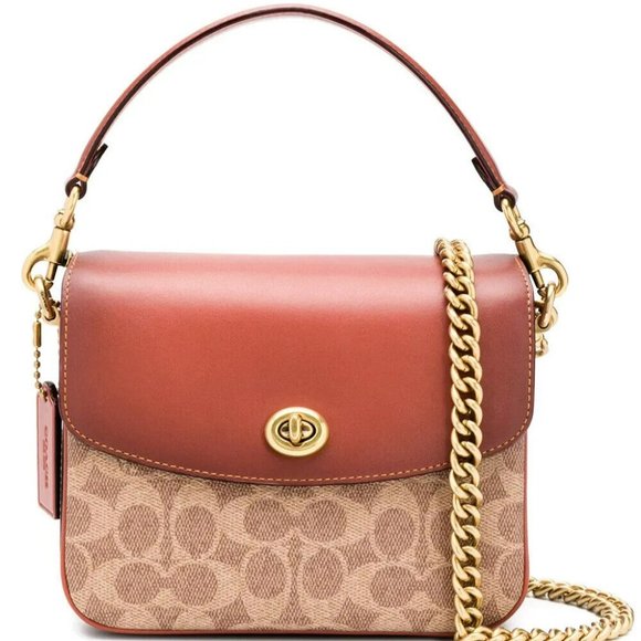 Coach | Bags | Coach Cassie 9 Signaturetan Rust Crossbody Canvas Bag ...